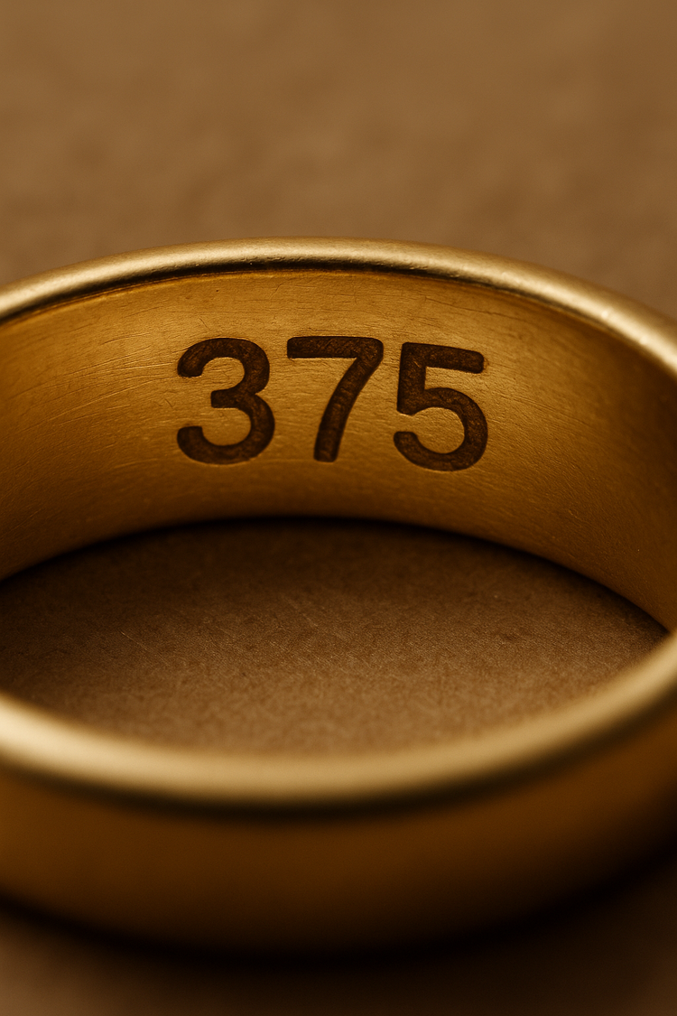 Gold 375: How many carats? Understanding the meaning of this number ...